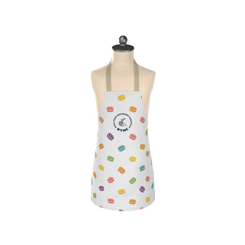Apron: HYMC Badge with Multicoloured Macaron Pattern – The Little ...